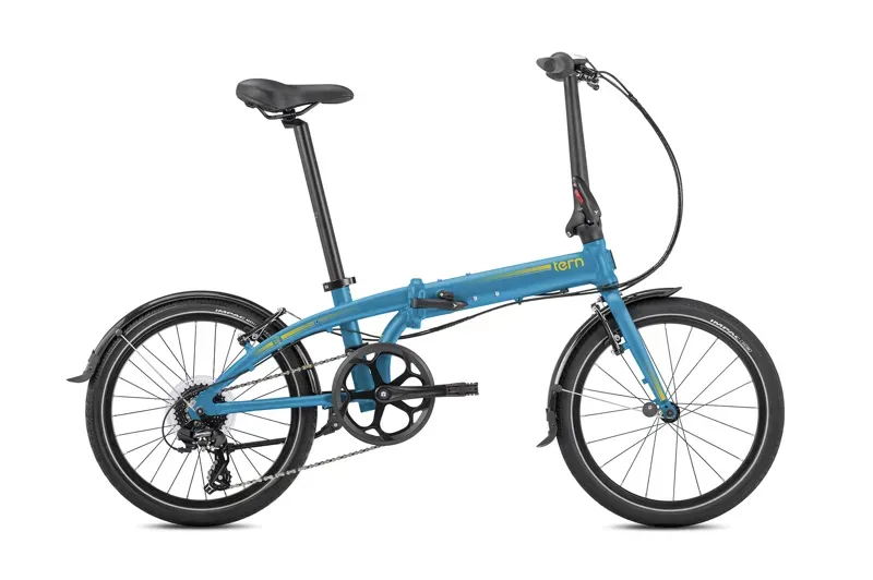 Tern Link C8 Folding Bike In Blue/Mango